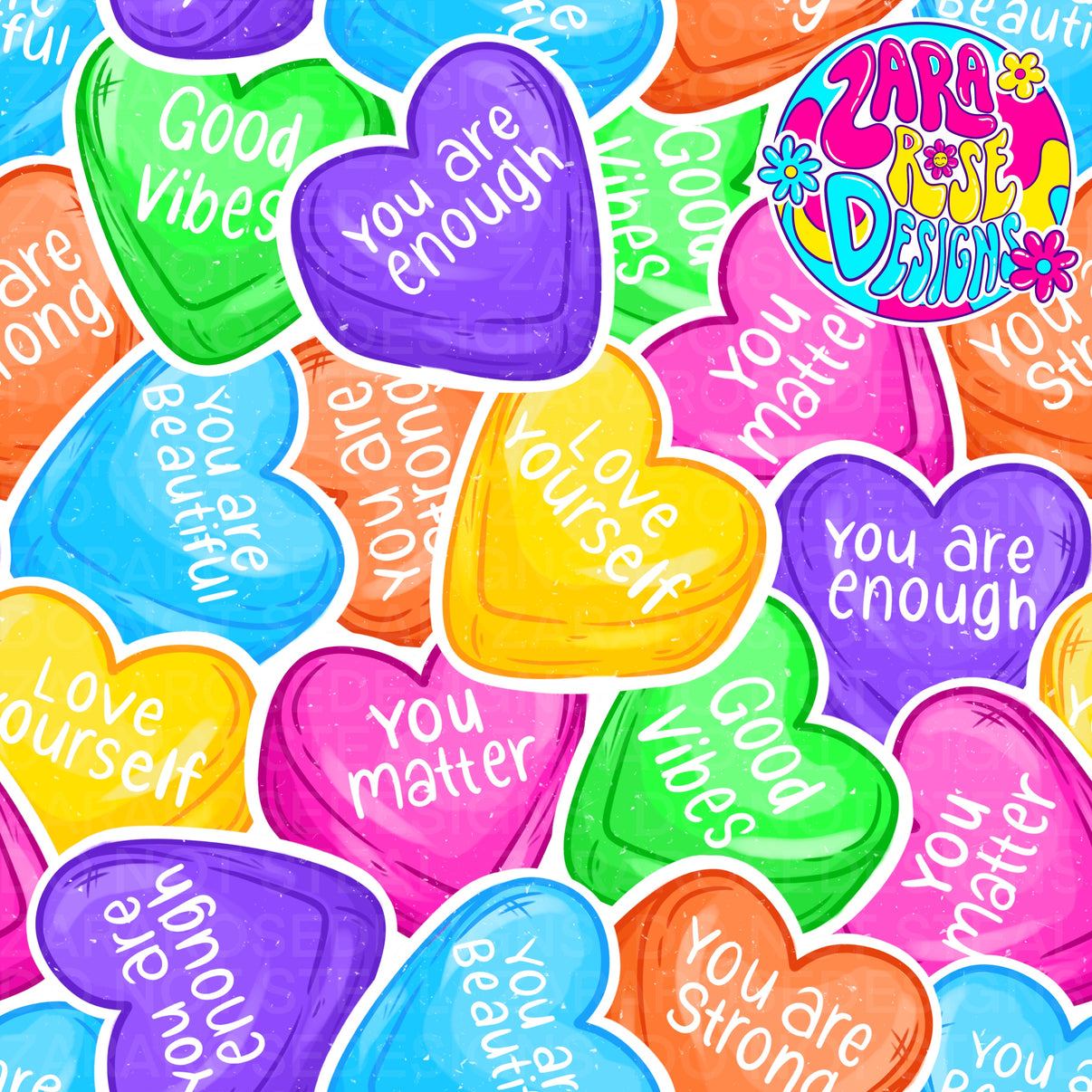 Affirmation Hearts Freebie – ZaraRoseDesigns