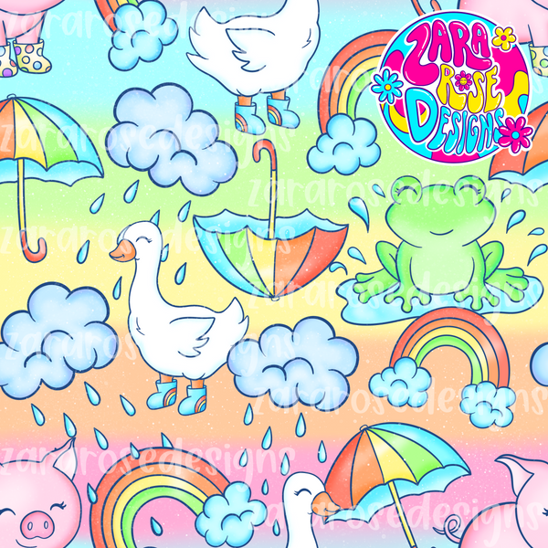 Rainy Animals – ZaraRoseDesigns