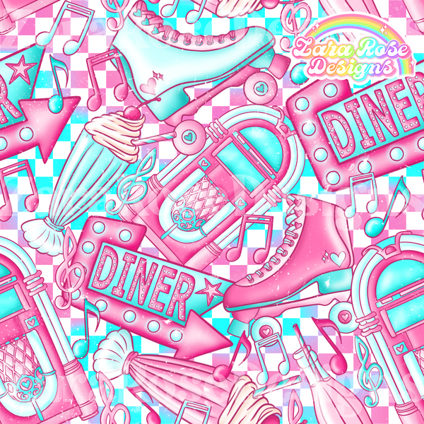 Pink Retro Diner – ZaraRoseDesigns